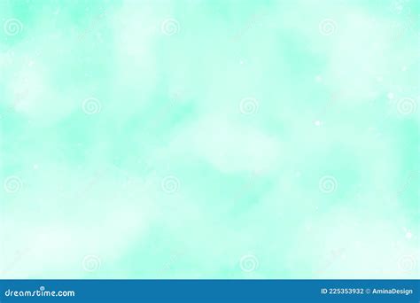 Mint Green Gradient Watercolor Vector Background Hand Drawn Aquarelle