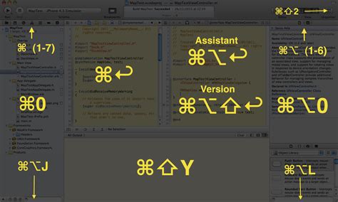 xcode4 xcode 4 keyboard shortcut for switching assistant editor to