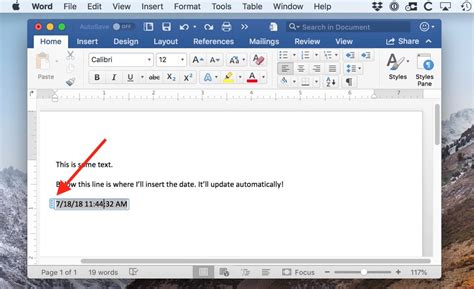 how to add an automatically updating date and time stamp