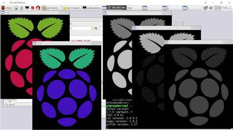 hello raspberry pi python opencv split and merge to