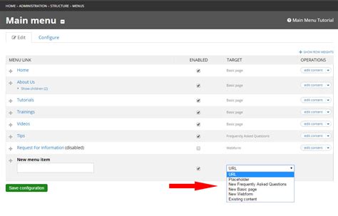 main menu web express support