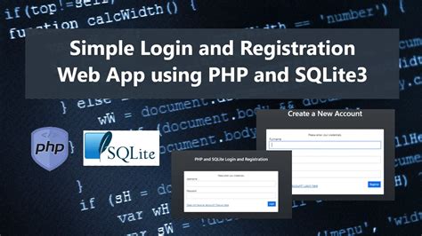 login and registration using php and sqlite3 tutorial source code