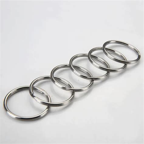 50pcs 25mm Bulk Key Chain Metal Key Holder Split Rings Stainless Steel