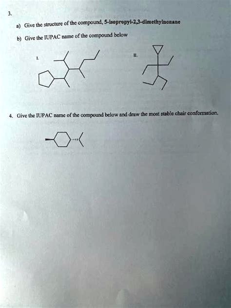 Solved Give The Structure Of The Compound 5 Isopropyl 2 3