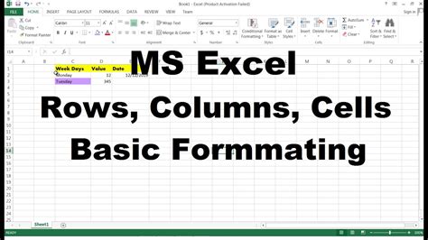 microsoft excel tutorial for beginners introduction data entry basic