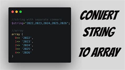 convert string with separate commas to an array php laravel youtube