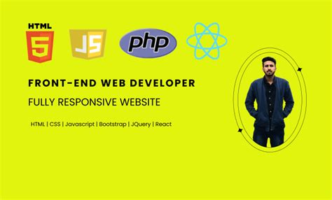 build website in html css javascript jquery php script react by