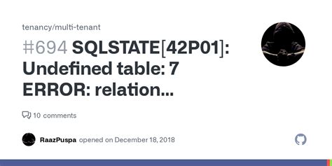 sqlstate[42p01] undefined table 7 error relation hostnames does