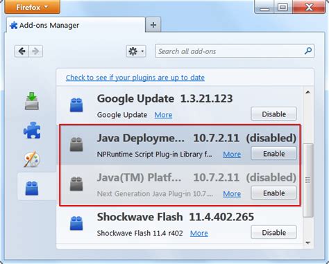 how to enable java in firefox windows 7 passlnutri