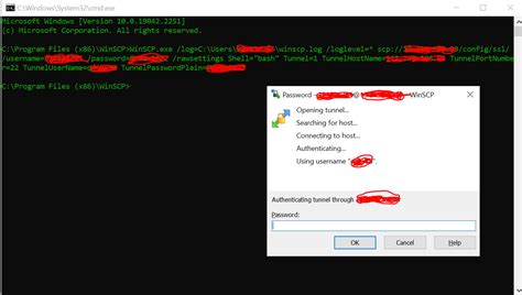 command line didn t take the tunnelpasswordplain tunnel pwd