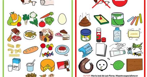 Póster Se Come No Se Come Para Niños Con Trastorno De La Conducta