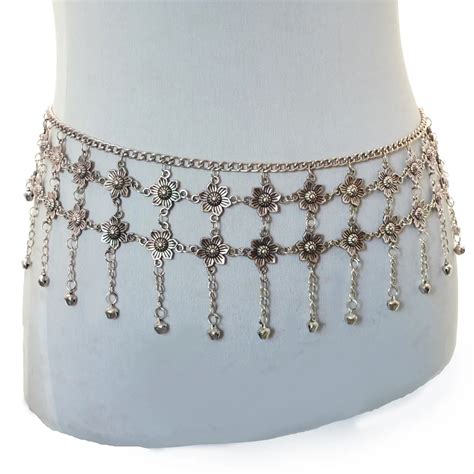 New Fashion Flower Tassels Waist Chain European And American Foreign