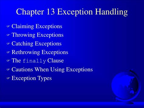 ppt chapter 13 exception handling powerpoint presentation free