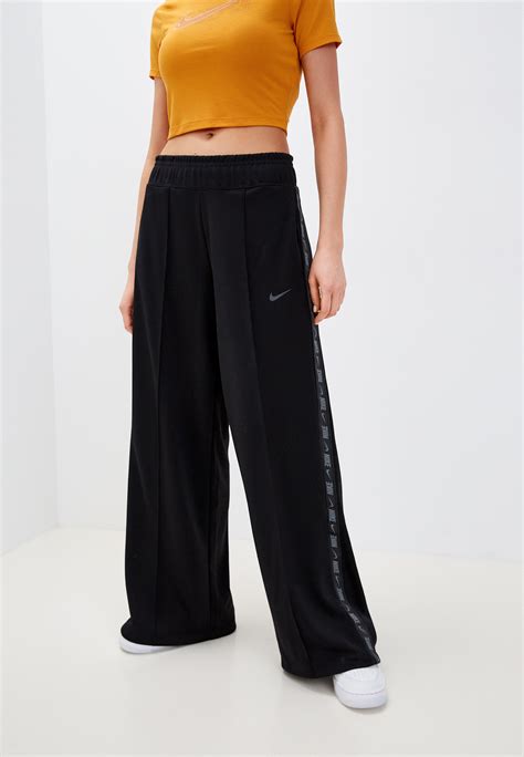Брюки спортивные Nike W Nsw Pk Tape Trend Hr Pant цвет черный