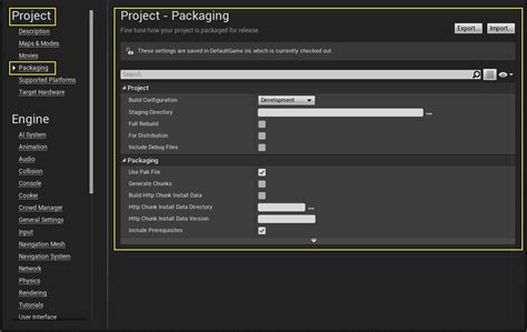 reducing packaged game size unreal engine documentation