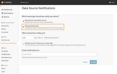 data source notifications new feature