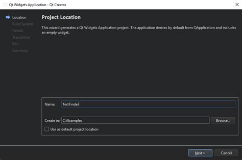 creating a qt widget based application qt creator manual