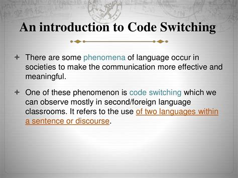 Code Switching