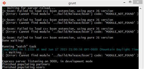 javascript grunt really slow after running and completing watch