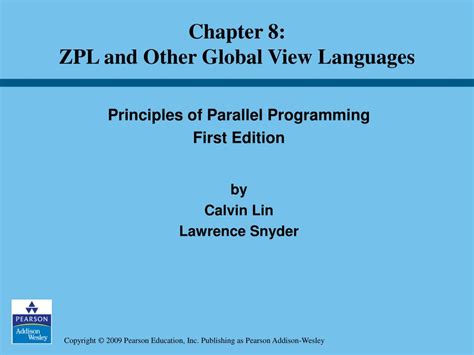 ppt principles of parallel programming first edition by