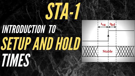 introduction to setup and hold times sta 1 static timing analysis