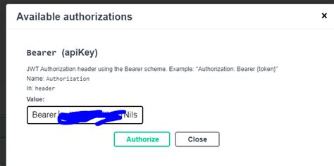 c passing jwt token in header from swagger ui as bearer token not