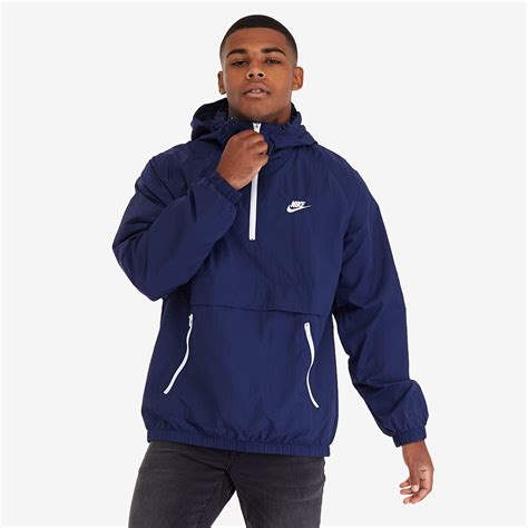 Nike Sportswear Woven Jacket Midnight Navy White Mens Clothing