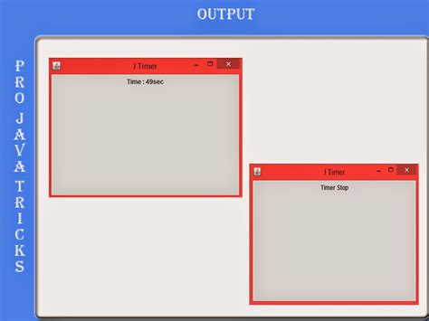 how to use swing timers in swing applications ~ projavatricks