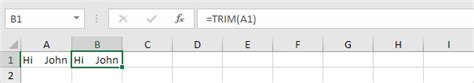 how to remove spaces in excel