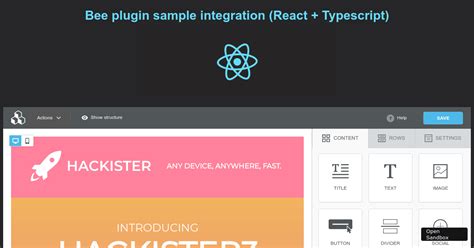 bee plugin react typescript codesandbox