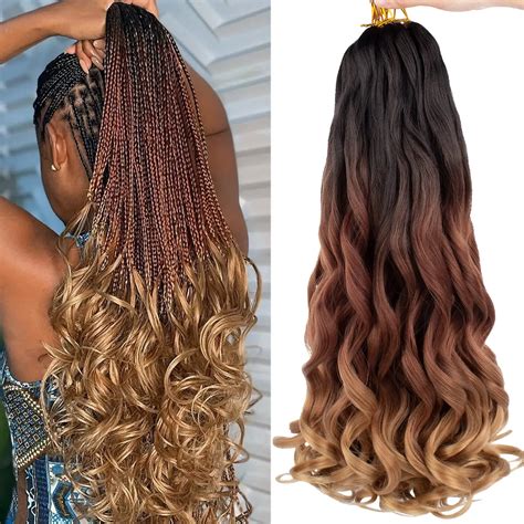 Ombre French Curls Pre Stretched Loose Wave Braiding Hair For Boho Box