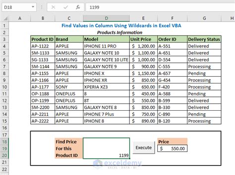 how to find value in column using vba in excel 4 ways exceldemy