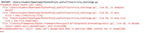 python trivia game error stack overflow