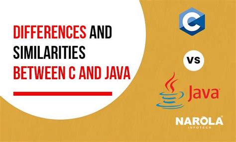 how similar and different are c and java is c similar to java c vs java