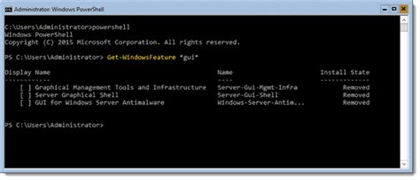 Windows Server 2016 Core установка Gui