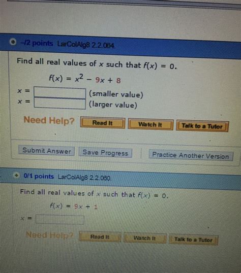 Solved Find All Real Values Of X Such That F X 0 F X