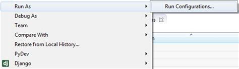python cannot run as pydev django in eclipse stack