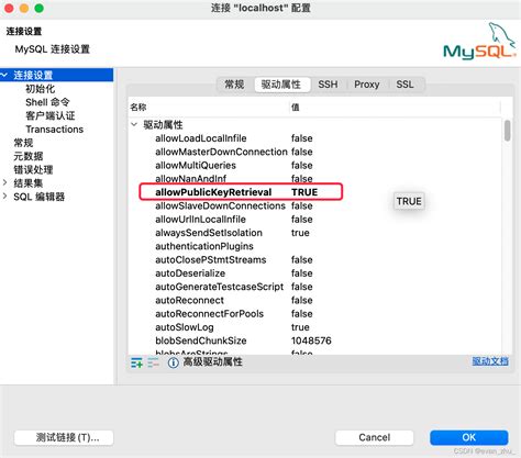 dbeaver连接mysql报public key retrieval is not allowed 错误的解决方法 evan zhu 的博客
