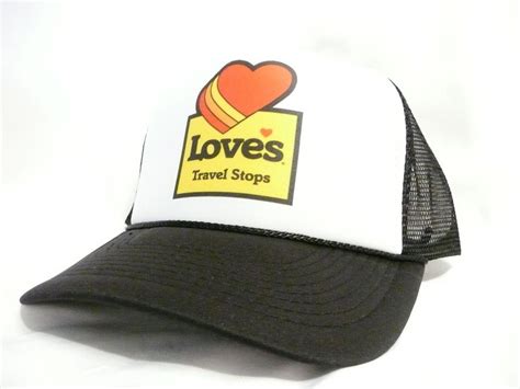 Loves Gas Travel Stops Trucker Hat Mesh Hat Snap Back Hat Black