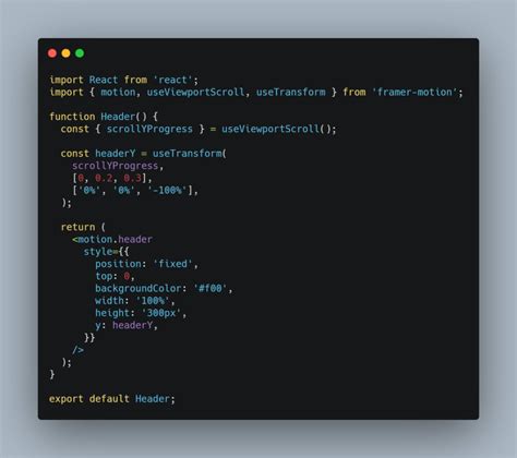 making an animated header with framer motion dev community