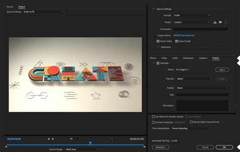how to render video for youtube adobe after effects tutorials