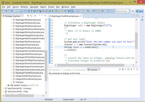 java biginteger testbit method example