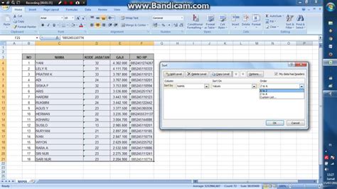 cara sort di excel cara sort data double di excel tutorial otosection