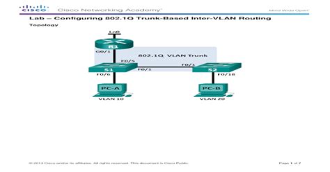 5 1 3 7 lab configuring 802 1q trunk based inter vlan routing