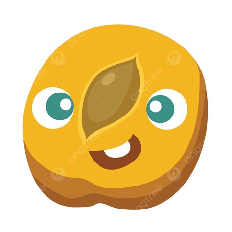 Melocotón Personaje De Dibujos Animados Ilustración Vectorial Niño