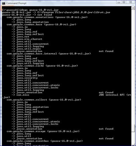 inspired by actual events jdeps jdk 8 command line