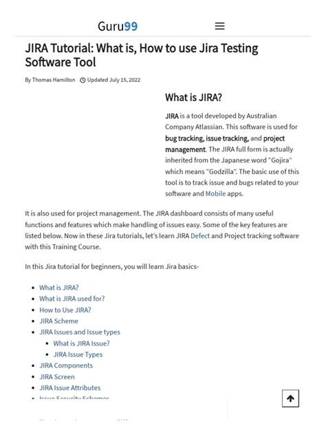 Jira Tutorial What Is How To Use Jira Testing Software Tool Pdf