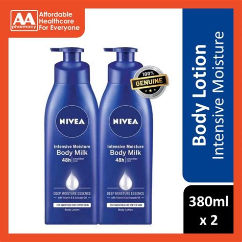 Nivea Intensive Moisture Body Milk Body Lotion 380ml X 2 Lazada