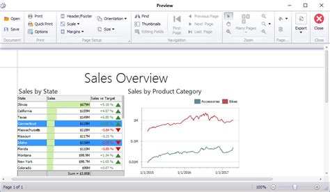 print preview form business intelligence dashboard devexpress
