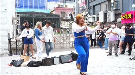 걸스온탑 보윤 러브다이브 220717 홍대버스킹 Youtube